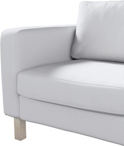 Potah na křeslo IKEA Karlstad, krátký barva bílá látka pletený vzor