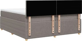 Box spring postel s matrací taupe 200x200 cm textil 3287567