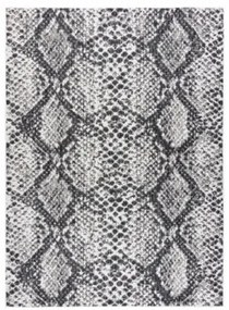 Koberec šňůrkový SIZAL SION Hadí kůže 22162 ploské tkaní bílý/černý