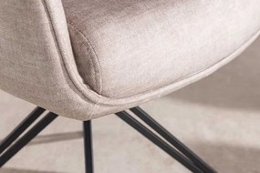 Designová otočná židle Brock béžový samet