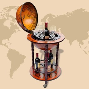 Globus bar stojan na víno eukalyptové dřevo