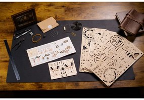 Ugears 3D dřevěné mechanické puzzle Hodiny motoru