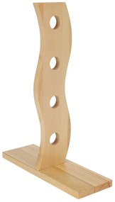 STOJAN NA VÍNO WAVE 40X10X30 CM BOROVICE