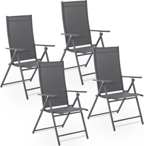 Juskys Skládací zahradní židle Calena Barva: antracitová, Velikost: 4 ks