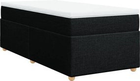 Box spring postel s matrací černá 90x200 cm textil 3285347