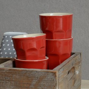 IB LAURSEN Latte hrneček Mynte Strawberry 250 ml, červená barva, keramika
