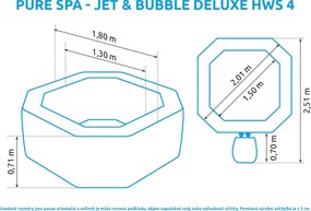 Nafukovací vířivka Marimex Pure Spa - Jet & Bubble Deluxe HWS 4 - Intex 28458EX [63810624]