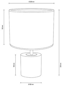 Spot-Light DO708191174 - Stolní lampa KRETA 1xE27/25W/230V borovice/bílá