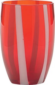 Skleněný pohár Gessato 320 ml červený
