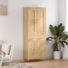 Skříň highboard dub sonoma 69,5 x 34 x 180 cm kompozitní dřevo