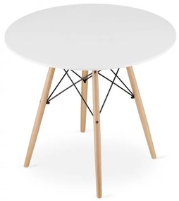 Kulatý stůl TODI 90 cm bílý