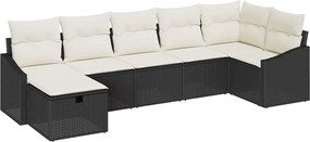 Set pohovek 7 ks Černá polyratan 3359296