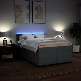 Box spring postel s matrací tmavě šedá 160x200 cm textil 3288254