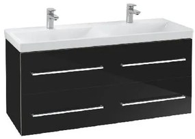 Villeroy & Boch Avento - Umyvadlová skříňka, 1180x514x452 mm, 4 zásuvky, Crystal Black A89300B3
