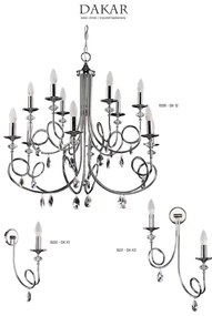 Jupiter 1601 - DK K2 CH - Nástěnné svítidlo DAKAR 2xE14/40W