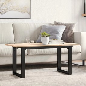 Konferenční stolek s O rámem 90x40x45 cm borové dřevo a ocel 3282664