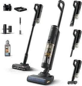 Philips XW7264/11 AquaTrio černá / Aku tyčový vysavač / Suché a mokré