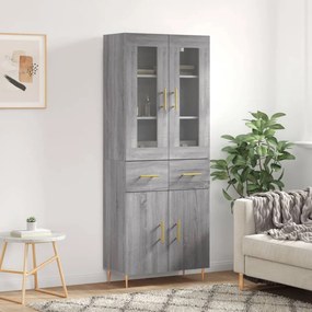 Skříň highboard šedá sonoma 69,5 x 34 x 180 cm kompozitní dřevo 3198527