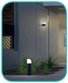ACA Lighting Zahradní nástěnné svítidlo PHOIBE max. 40W/E27/230V/IP54, tmavě šedé