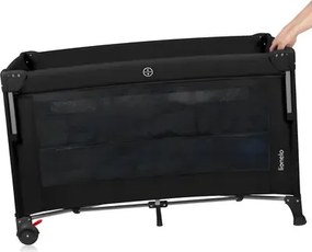 LIONELO Postýlka cestovní Ellen 3v1 Black Carbon / od 0 do 3 let / do