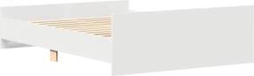 Rám postele s hlavovým a nožním čelem bílý 135 x 190 cm 3203789