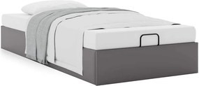 Osmanský rám postele bez matrace šedá 80x200 cm umělá kůže 3310772