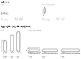 Isan Coron koupelnový žebřík 1500/330 DCVS15000330 Barva ISAN: Akvamarín - metalíza S29 (23)