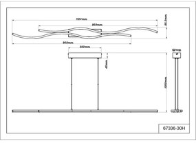 Globo 67336-30H - LED Lustr na lanku BOYD LED/30W/230V 3000K