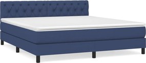 Box spring postel s matrací modrá 160x200 cm textil 3140311