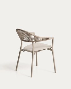 Taupe polstrovaná zahradní židle Alimia – Kave Home