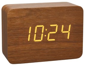 Rádiem řízeným budík ve dřevěném stylu TFA 60.2549.08 CLOCCO - hnědá