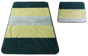 Protiskluzové koberečky zelené barvy do koupelny
