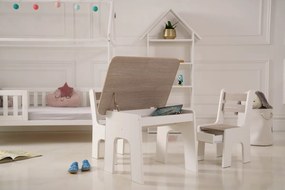 Vingo Dětský stolek a 2 židličky s šuplíky v dubovém odstínu