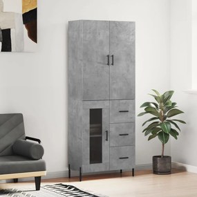 vidaXL Skříň highboard 69,5 x 34 x 180 cm kompozitní dřevo [3195969] Barva: Betonová šedá