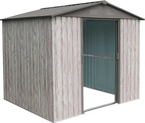 Zahradní domek BestBerg ZDB-4SD / 4,1 m² / 236 x 174 x 206 cm / dekor bílé dřevo/šedá