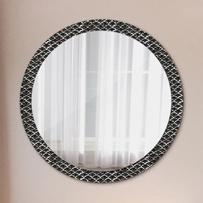 Kulaté zrcadlo s dekorem Orientální stupnice fi 100 cm