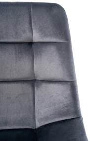 Jídelní židle Haarby - samet | tmavě šedá