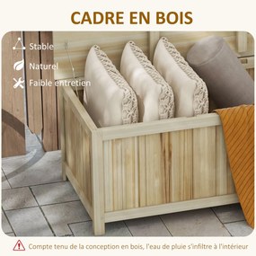 Outsunny Zahradní úložný box z dřeva s hydraulickými vzpěrami - 172L - 120L x 55W x 45H cm