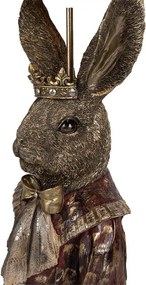 Zlatá stolní lampa Králík s černým stínidlem - Ø 37*61 cm