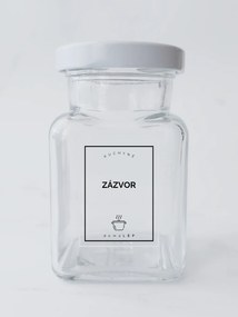Samolepka na kořenky ZÁZVOR průhledná 3 × 4 cm tučné písmo