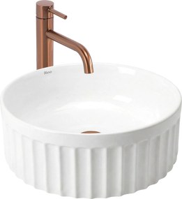 Rea Duo, umyvadlo na desku 380x380x145 mm, bílá lesklá, REA-U3602