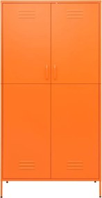 Šatní skříň oranžová 90 x 50 x 180 cm ocel 336246