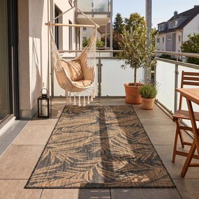 Černý/hnědý vnitřní a venkovní koberec 60x100 cm Mira 1451 – Ayyildiz Carpets