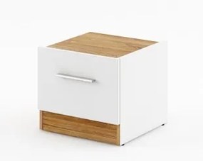 Casarredo Noční stolek DENTRO DT-03 bílá/dub stirling pravý