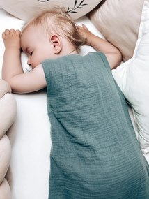 Sleepee Oboustranný mušelínový spací pytel ZELENÝ Zvolte rozměr: S (0 - 4 měsíce)