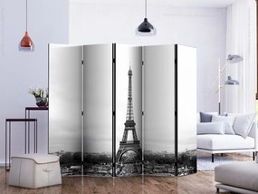 Pokojová zástěna Paříž: černobílá fotografie - černobílá krajina Eiffelovy věže