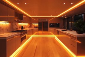 BERGE LED pásek COB Neon 24V - 480D - 9W/m - IP20 - 50m - 990lm - teplá barva