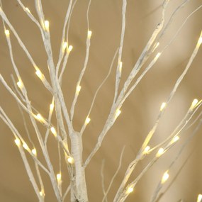 HOMCOM Umělá bříza 150 cm s LED diodami, vánoční dekorace umělá bříza na párty, narozeniny a svatbu | Aosom.de