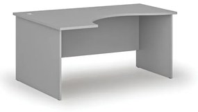 Ergonomický kancelářský pracovní stůl PRIMO GRAY, 1600 x 1200 mm, levý, šedá