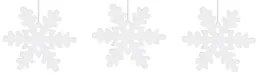 Porcelánová dekorace Snowflakes White - set 3 ks Garden Trading